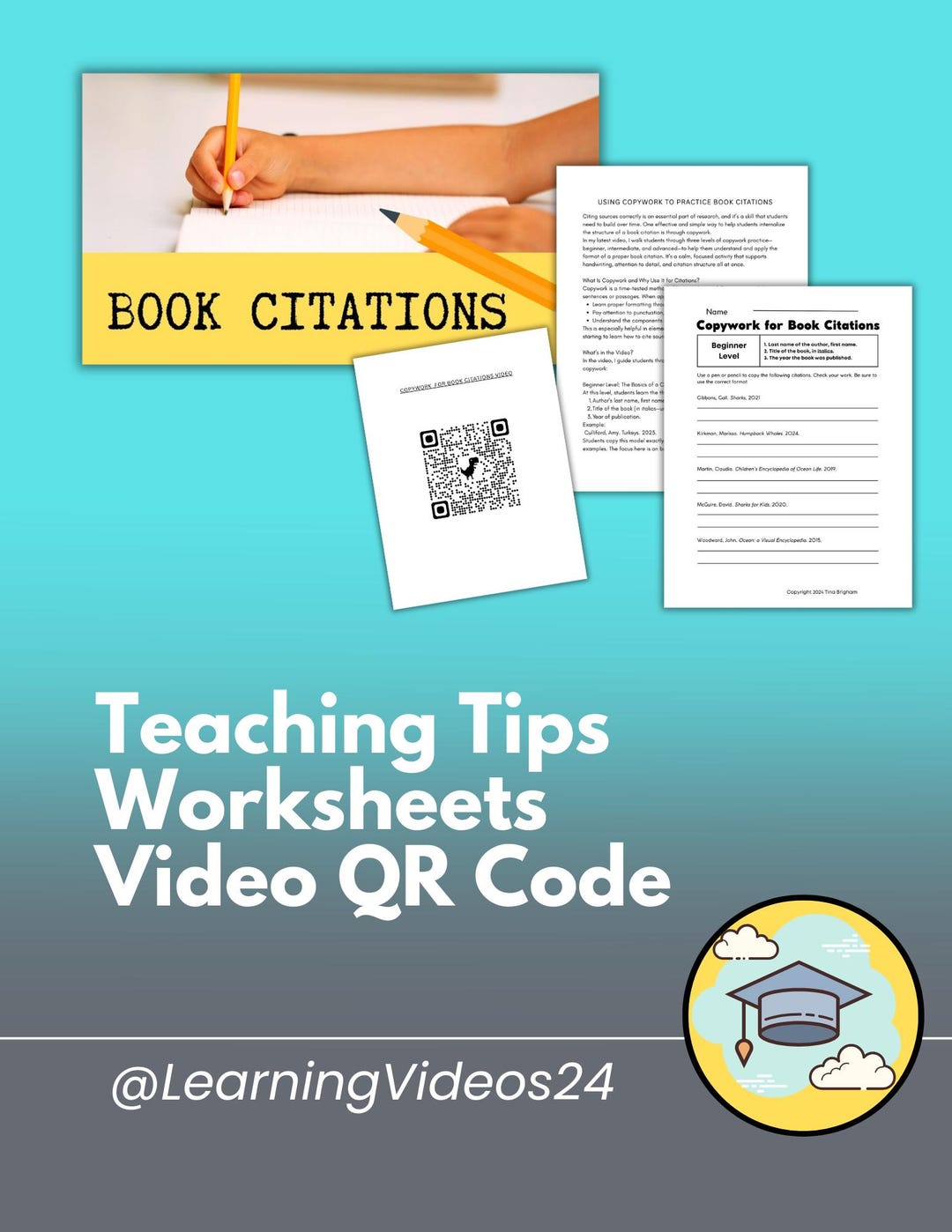 Copywork Practice for Book Citations | MLA Style | Beginner to Advanced ...