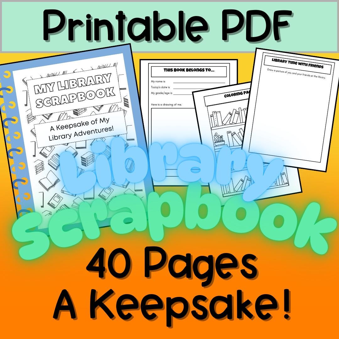 Library Scrapbooks and Activity Pages - Etsy