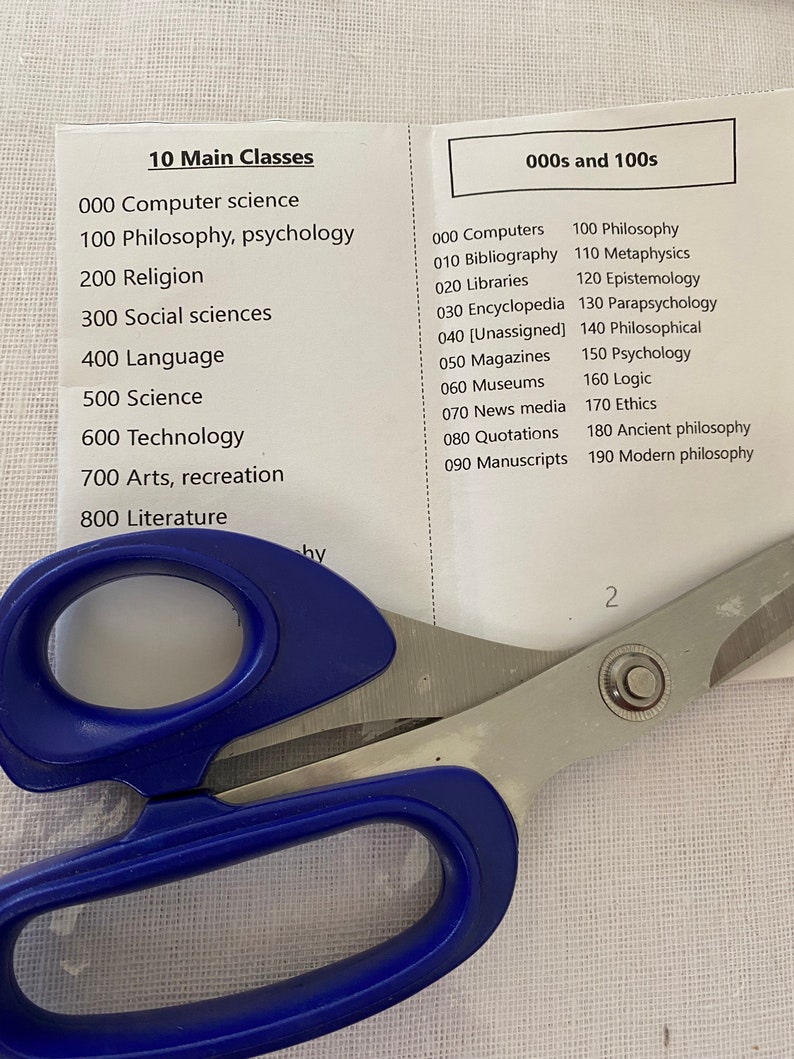 Dewey Decimal System Printable Guide | Pocket-sized Library Helper ...