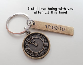 Clock keychain | Etsy