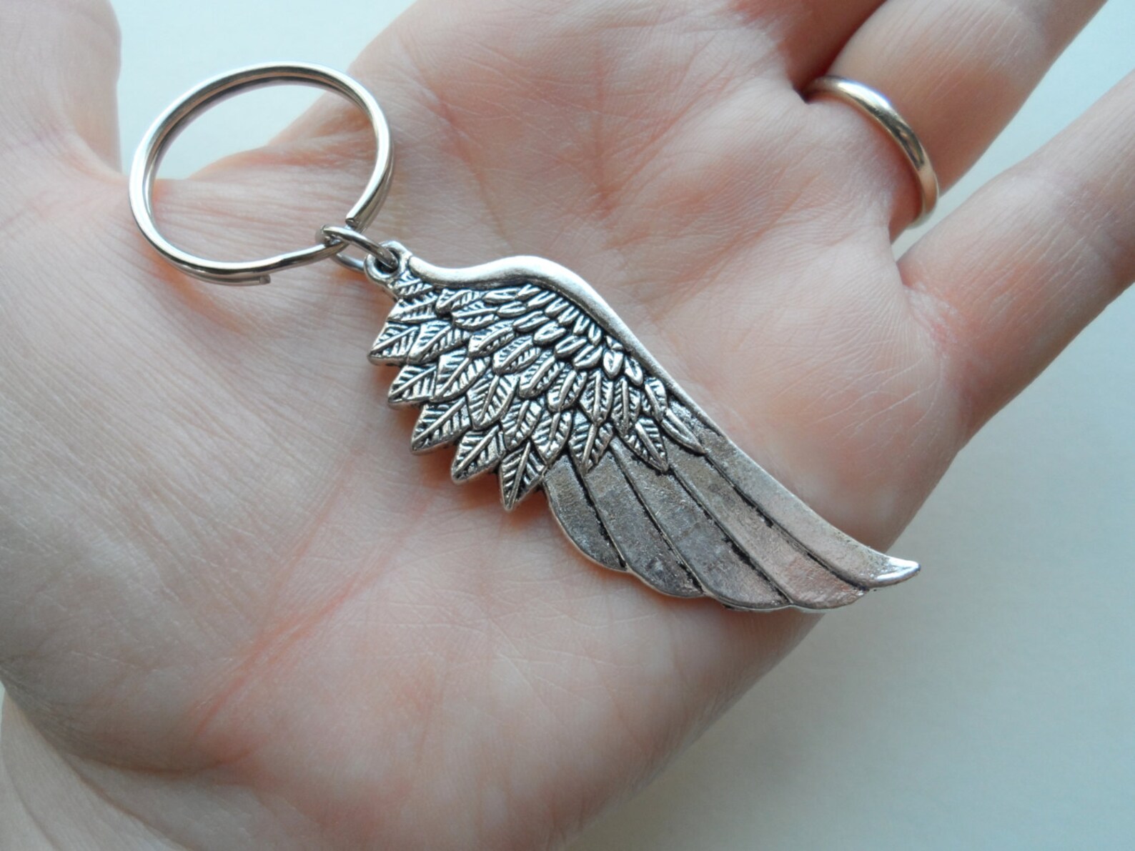 Wing Keychain Angel Wing Keychain Remembrance Keychain - Etsy