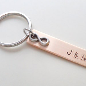 Bronze Keychain, Bronze Gift, Couples Keychain, Anniversary Key Ring ...