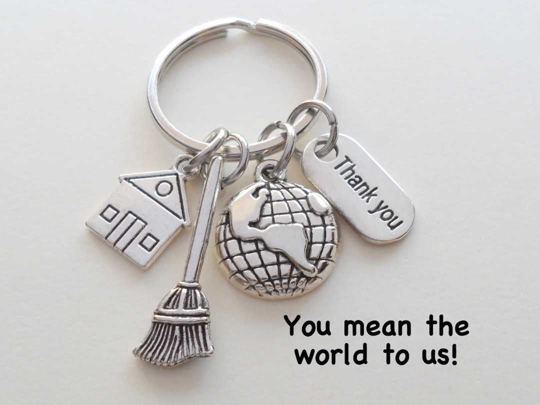 Housekeeping Appreciation Gift Keychain, House Cleaning Crew Keychain ...