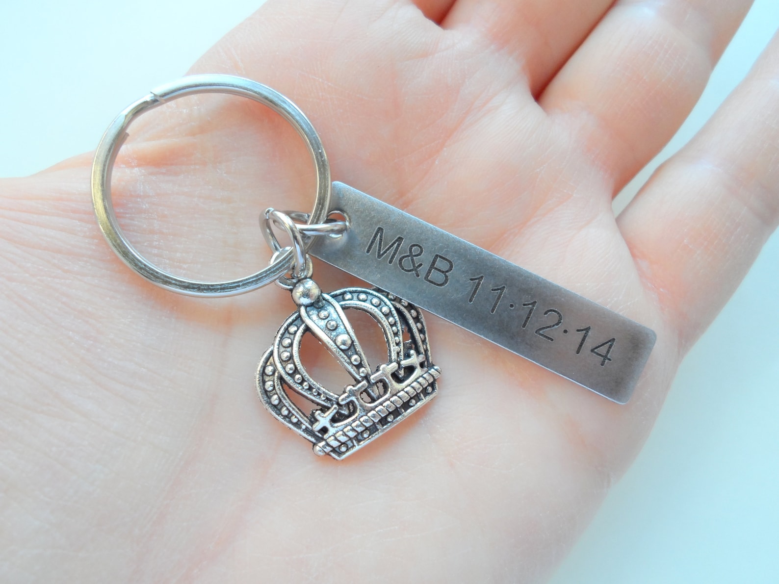 Couple Keychain Set King and Queen Crown Key Ring Set - Etsy