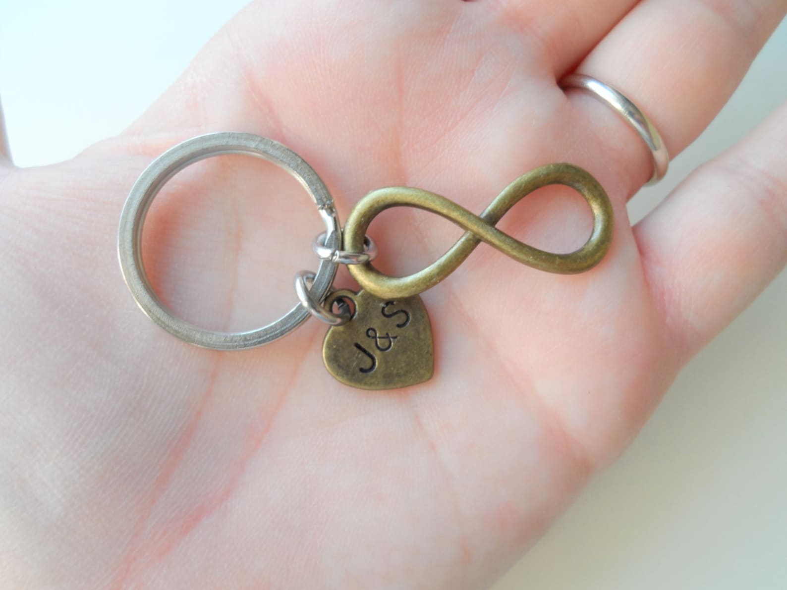 Bronze Infinity Symbol Keychain Gift Couples Anniversary - Etsy