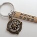 Bronze Compass Keychain Couples 8th Year Anniversary Gift - Etsy
