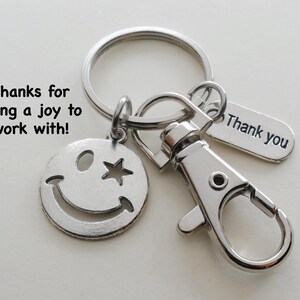 Smiley Face Keychain, Employee Appreciation Gift, Volunteer Gift ...