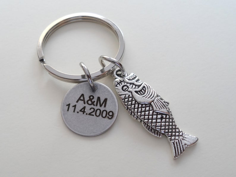 Fish Keychain, Couples Keychain, Anniversary Gift for Boyfriend, Gift ...