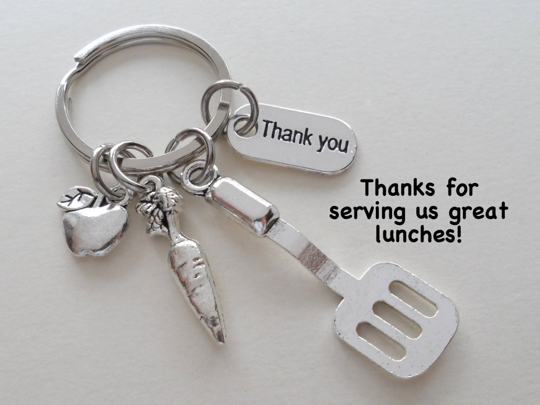 School Lunch Server Keychain, Appreciation Gift for School Lunch Lady ...