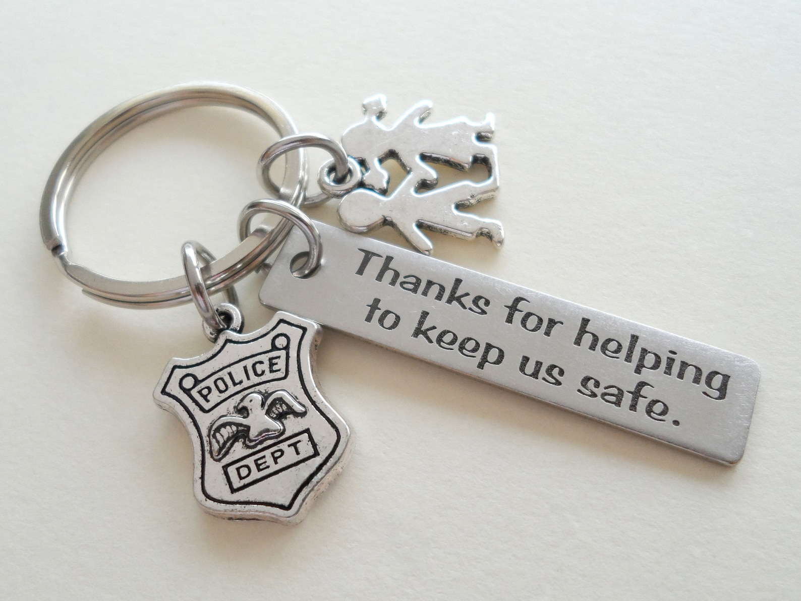 Police Officer Keychain Gift for Police Police Badge Charm & - Etsy