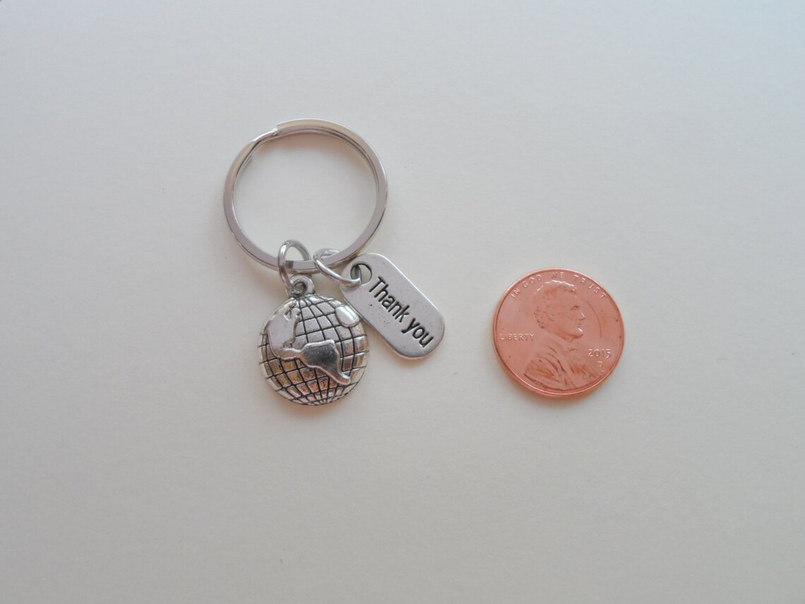 Employee Appreciation Gift World Globe Keychain Teacher - Etsy