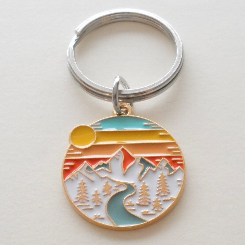 Mountain Keychain - Etsy