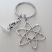 Atom & Microscope Keychain, Science Keychain, Physics Keychain ...