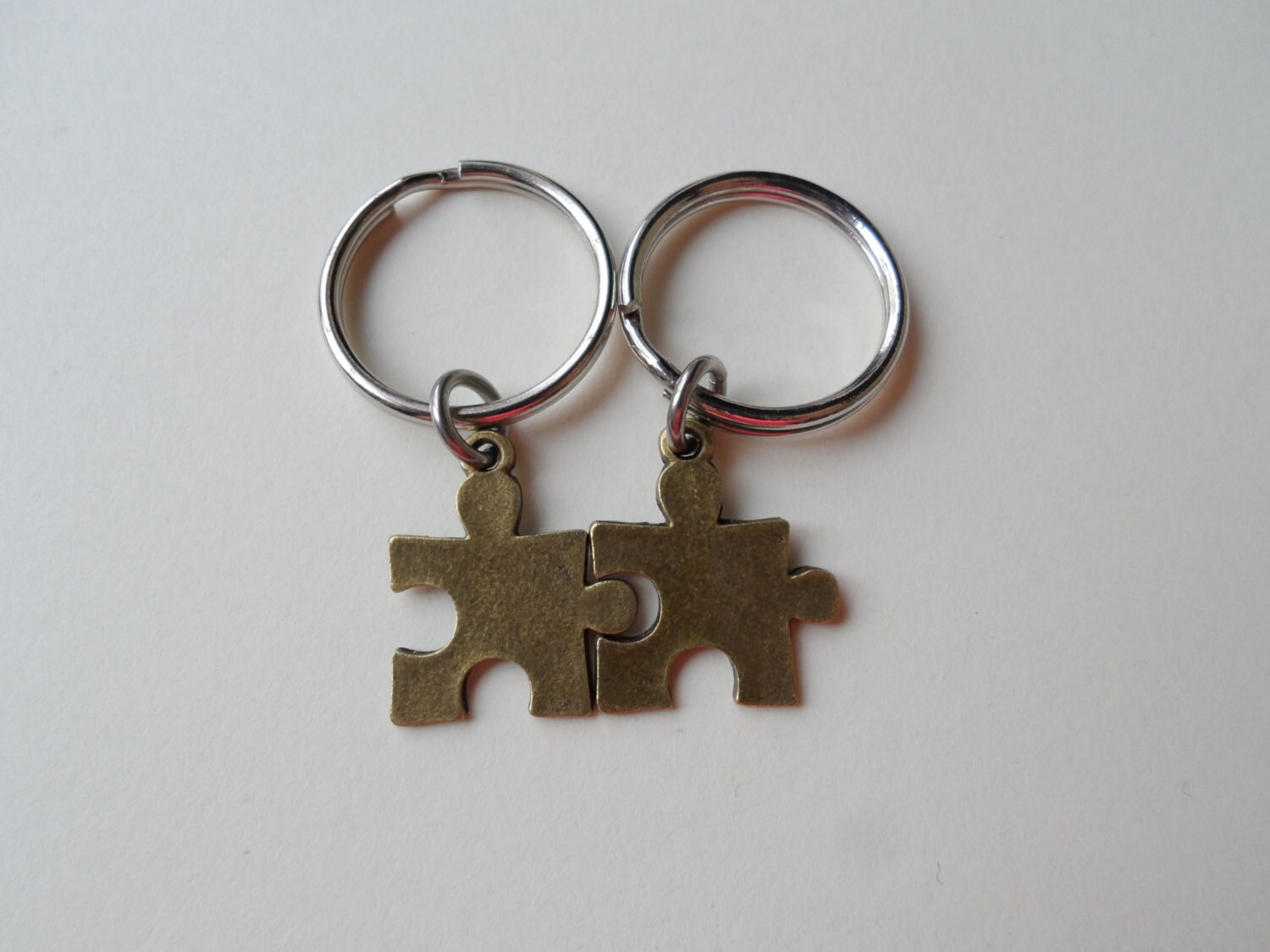 Puzzle Pieces Couples Keychains Key Chain Set Husband Wife - Etsy