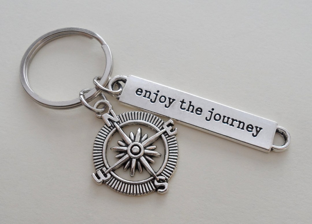 Enjoy the Journey Compass Keychain, Graduation Gift, Gift for ...