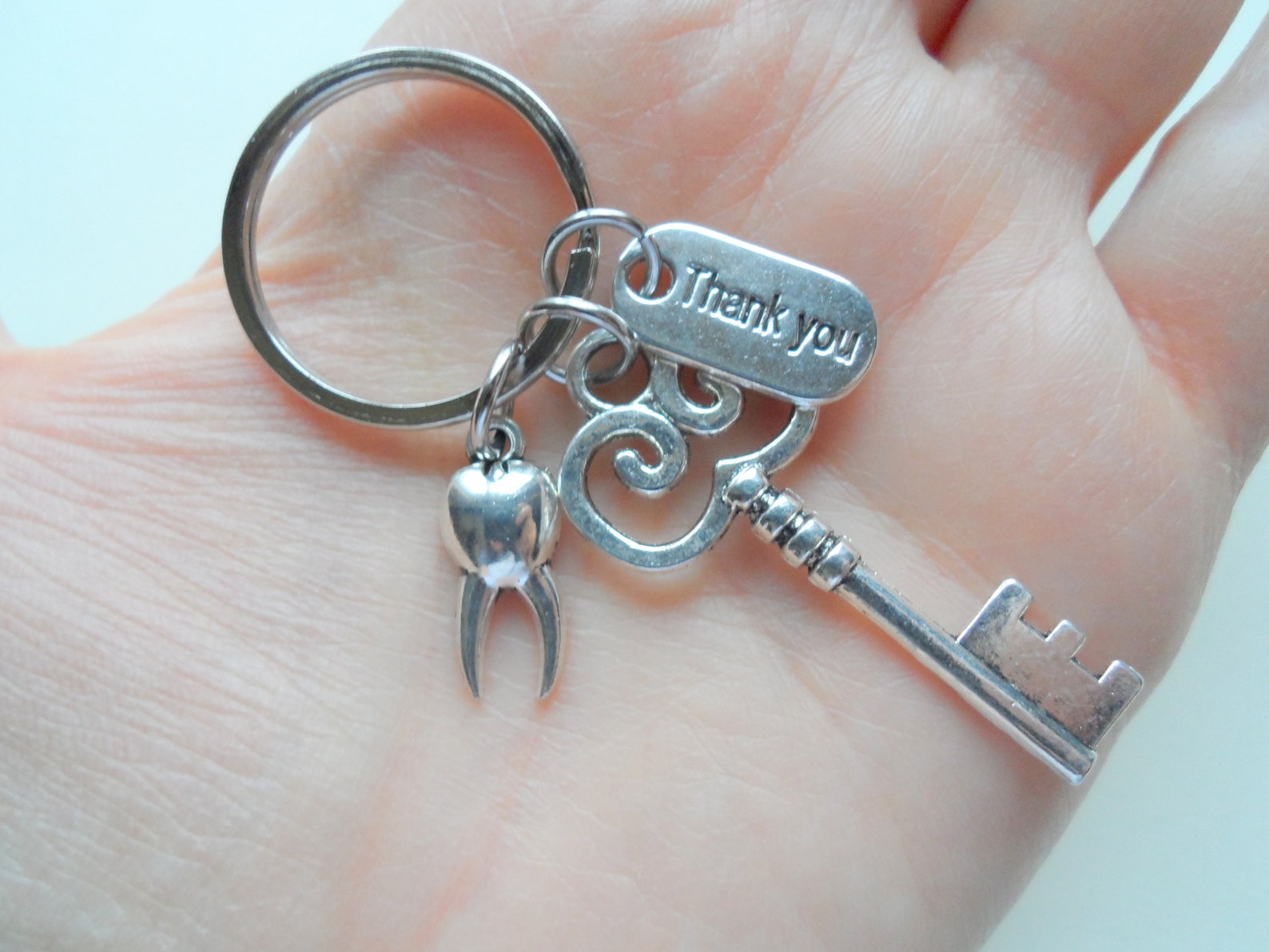 Dental Assistant Gift Keychain, Tooth & Key Charm Keychain ...