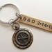Bronze Compass Keychain, Couples 8th Year Anniversary Gift, Couples ...