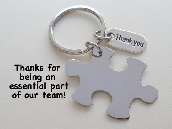 Employee Appreciation Gift Keychain Puzzle Charm Keychain | Etsy
