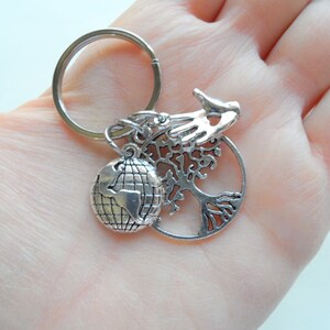 Planet Earth, Tree & Hand Keychain, Volunteer Gift, Environmental ...