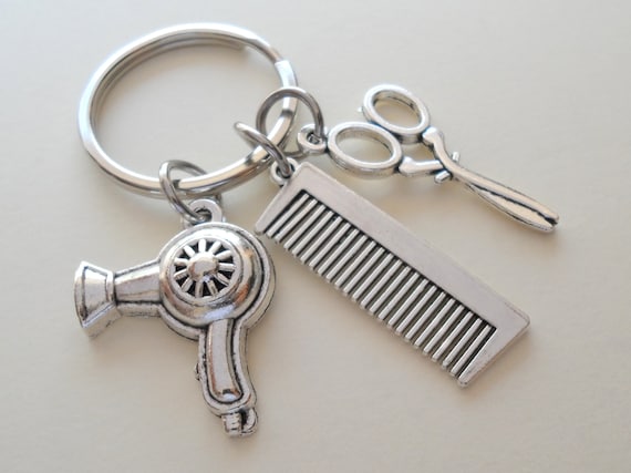 Hair Stylist Keychain Graduation Gift Keychain Hairdresser - Etsy