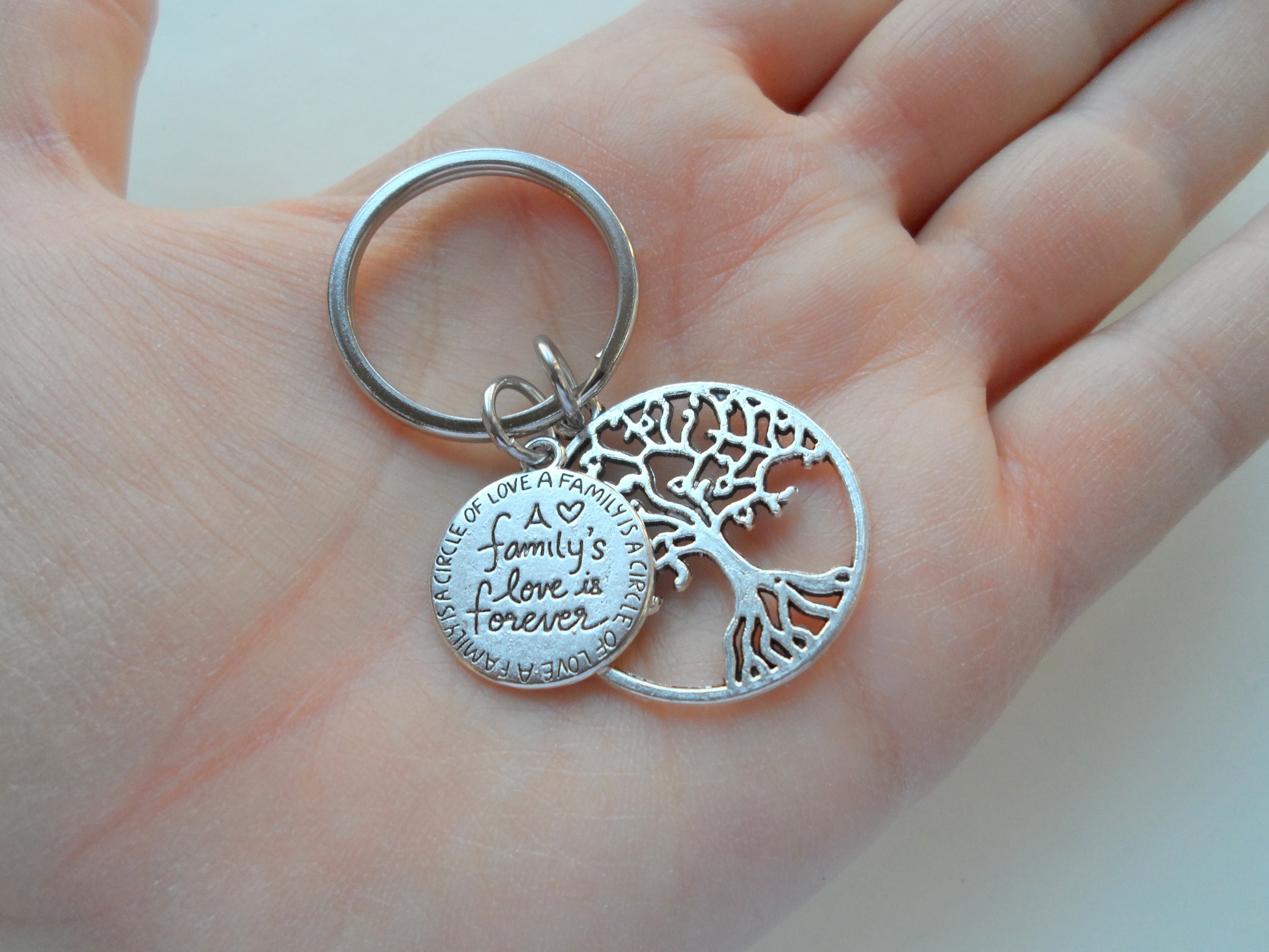 Family Tree Keychain, Family Reunion Gift Keychain, Family Love ...