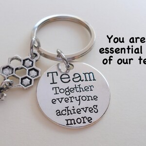 Team Keychain Gift, Team Charm Keychain, Employee Appreciation Gift ...