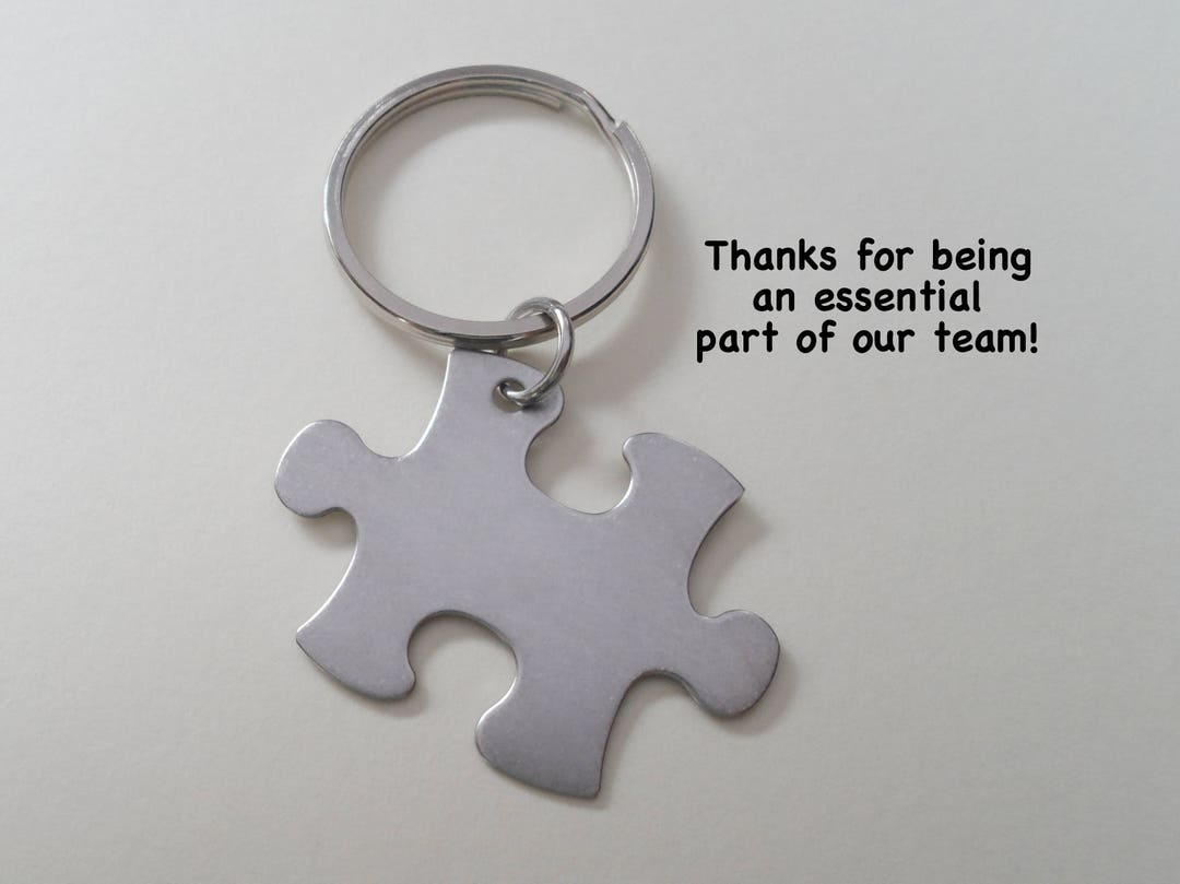 Employee Appreciation Gift Keychain, Puzzle Charm Keychain, Employee ...