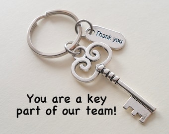 Employee Appreciation Gift Keychain, Key Charm Keychain, Employee Gift ...