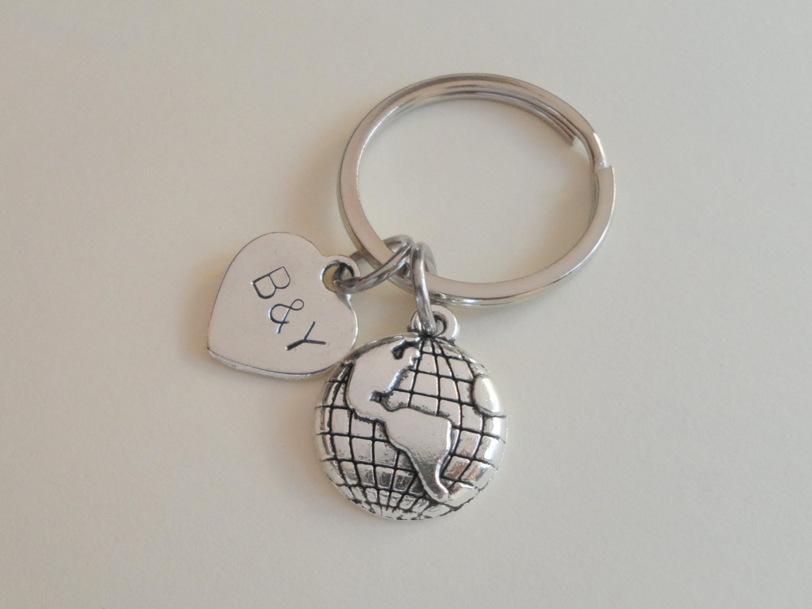 World Globe Keychain or Earth Keychain Couples Key Ring Best - Etsy