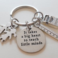 Personalized Wood Teacher Pencil Keychain,personalized Teacher Gift ...