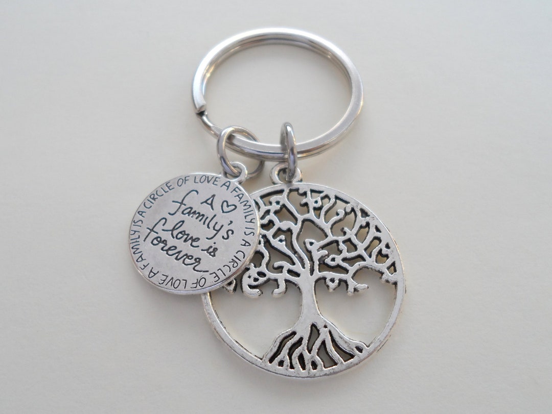 Family Tree Keychain, Family Reunion Gift Keychain, Family Love ...