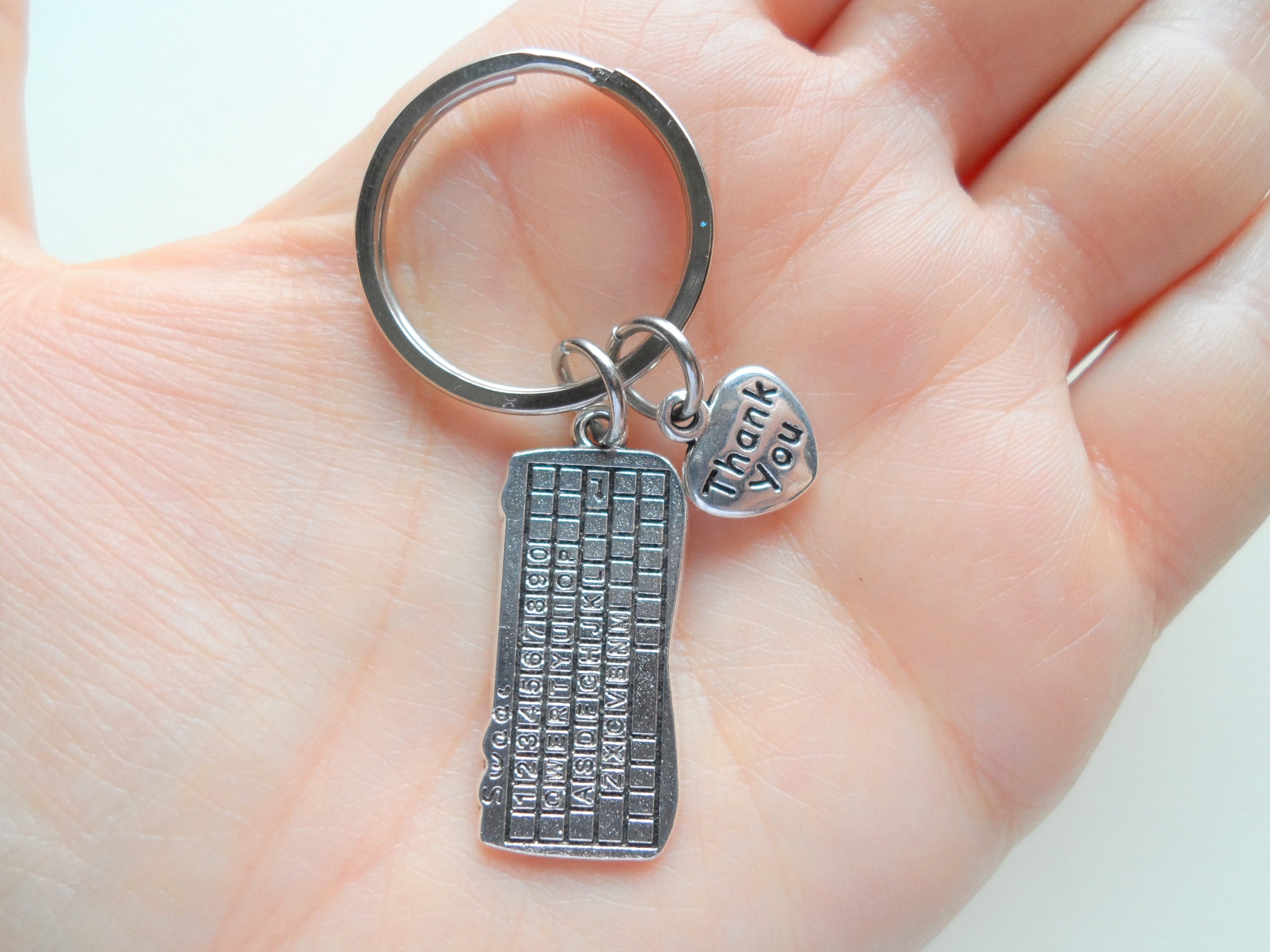 Computer Keyboard Keychain Employee Gift Keychain Telework | Etsy