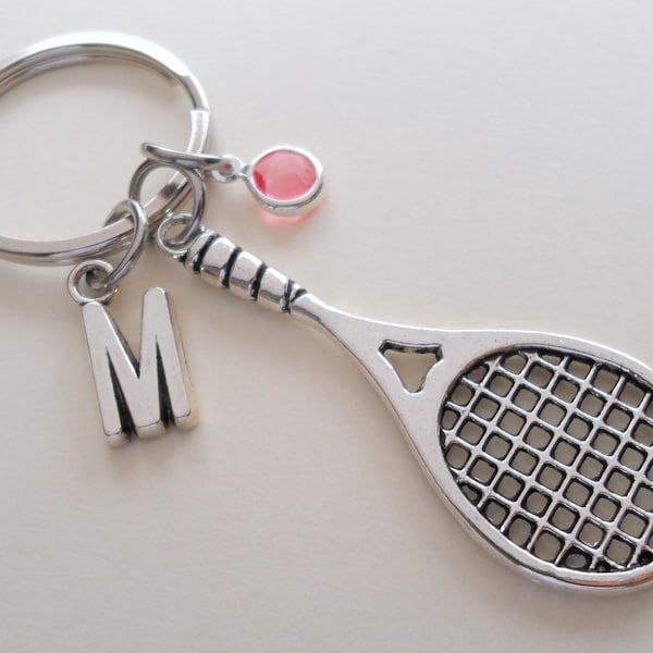 Tennis Racquet Keychain - Etsy