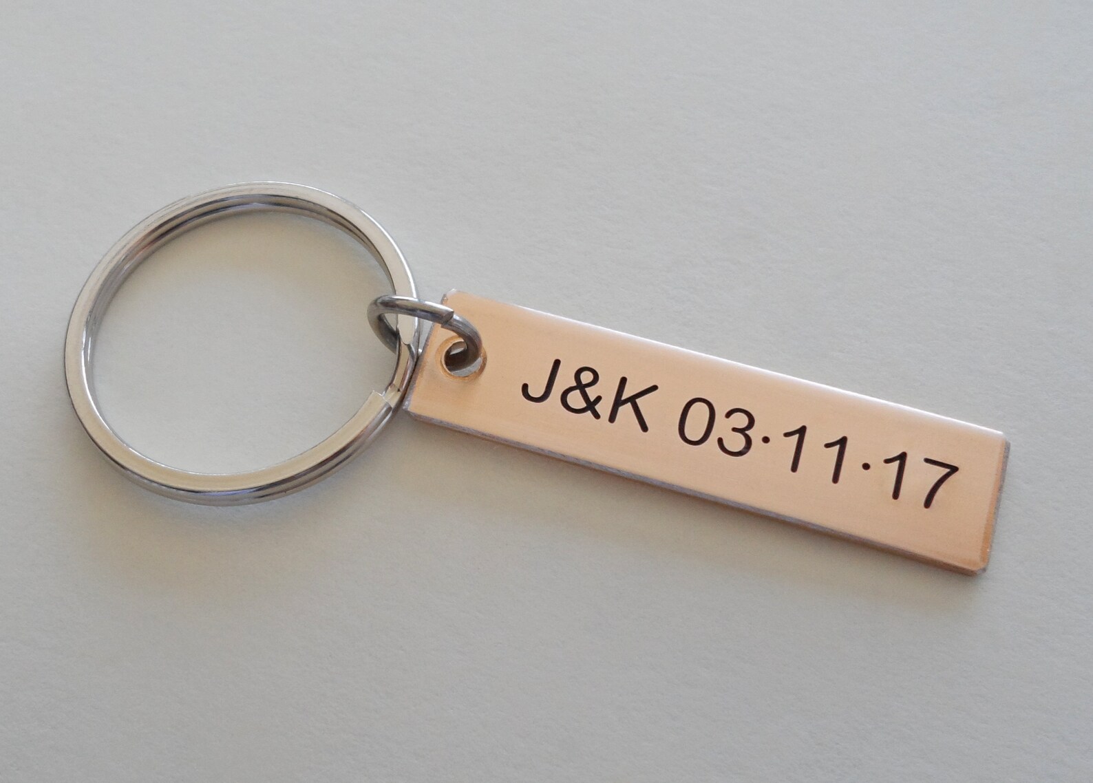 Bronze Keychain Bronze Gift Couples Keychain Anniversary | Etsy