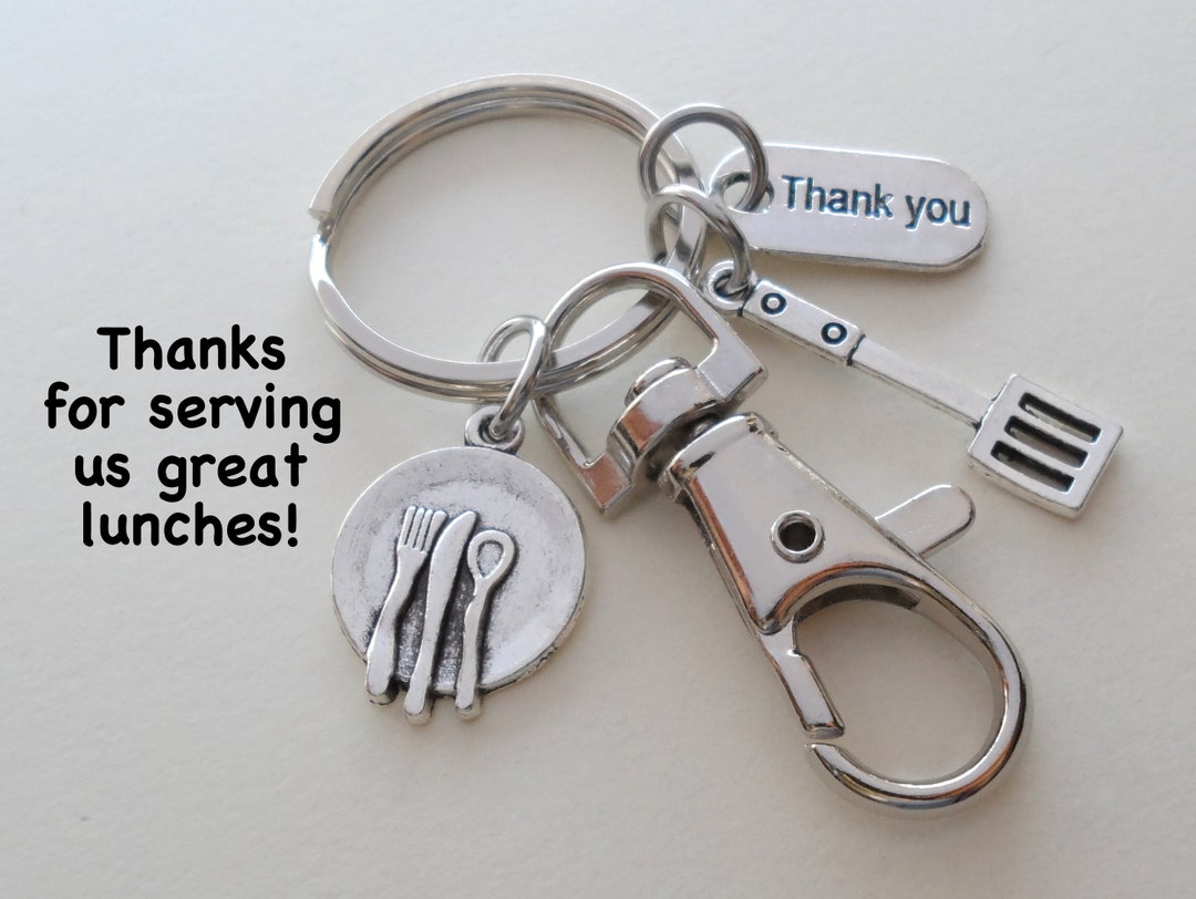 School Lunch Server Keychain, Appreciation Gift, Gift for School Lunch ...