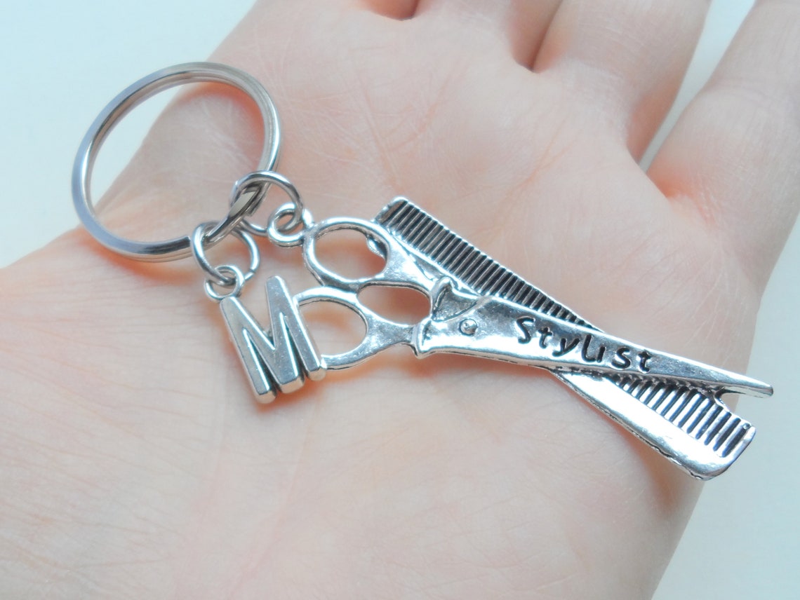 Hair Stylist Scissors Keychain Graduation Gift Keychain - Etsy