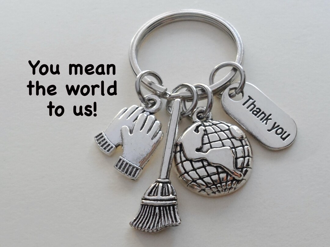 Housekeeping Appreciation Keychain, House Cleaning Crew Keychain ...