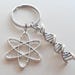 DNA Molecule Double Helix Keychain With Atom Charm, Science Keychain ...