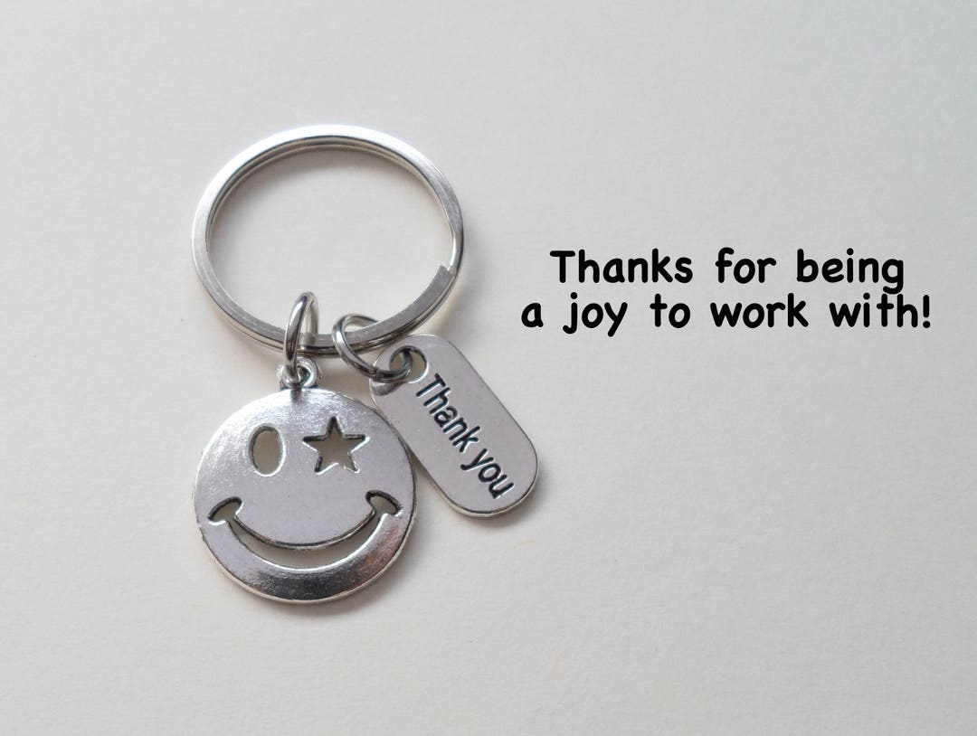 Smiley Face Keychain, Employee Appreciation Gift, Volunteer Gift ...