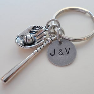 Baseball Keychain Couples Keychain Baseball Player Keychain - Etsy