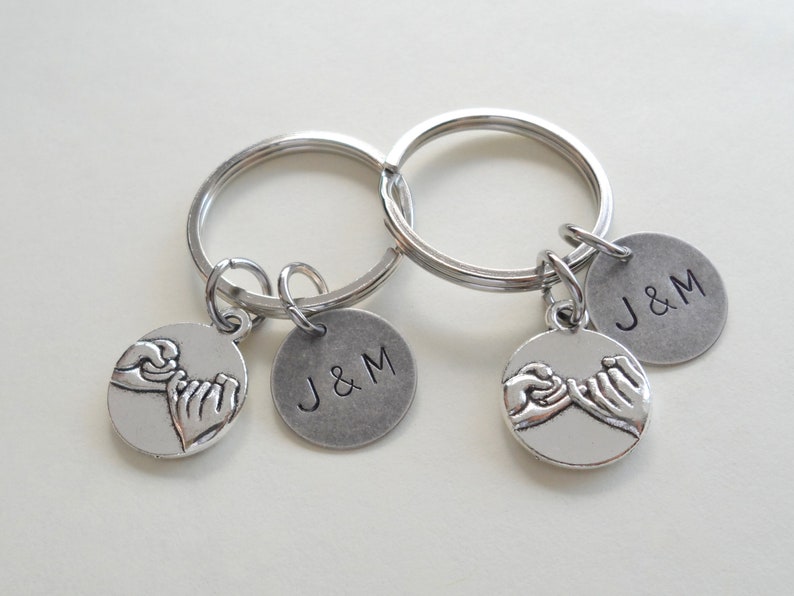 2 Pinky Promise Keychains, Couples Keychains, Best Friend Keychains ...