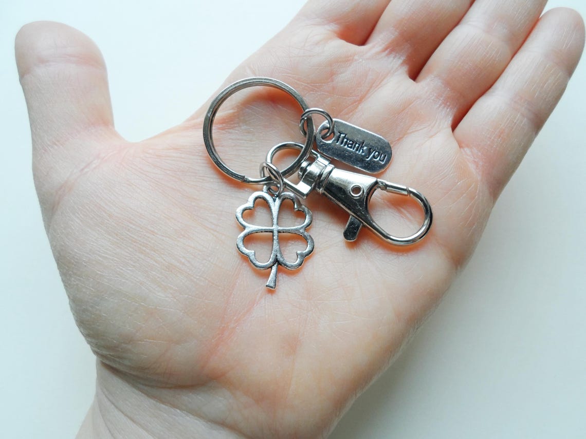 Employee Appreciation Gift Keychain, Lucky Clover Keychain, Employee ...