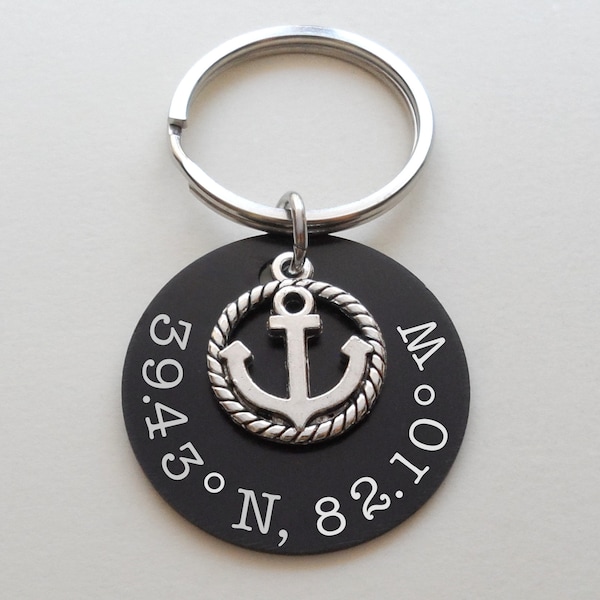 Anchor Keychain - Etsy
