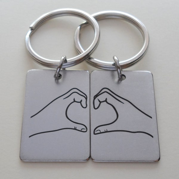 Half Heart Keychain - Etsy