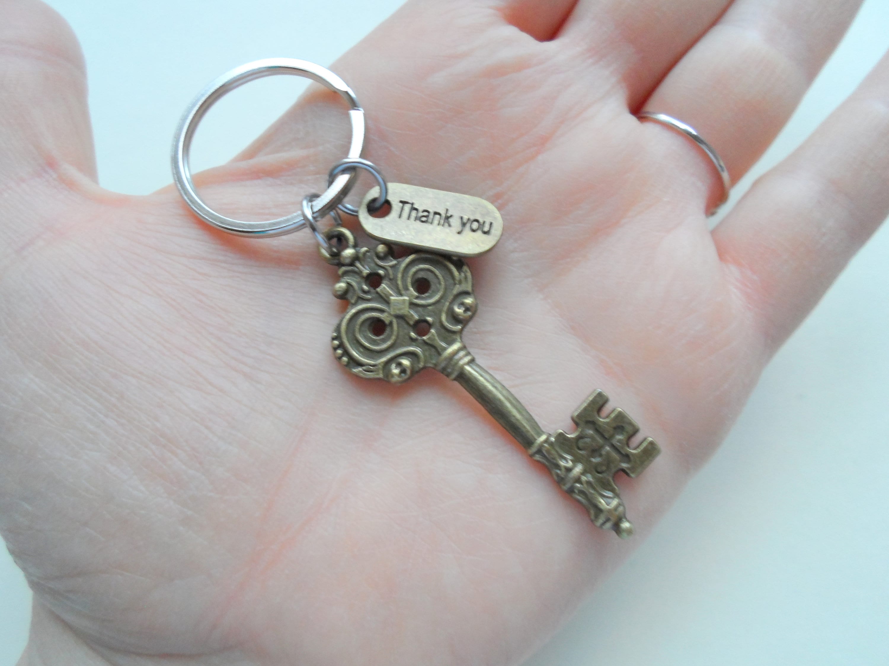 Employee Appreciation Gift Keychain Bronze Key Charm - Etsy