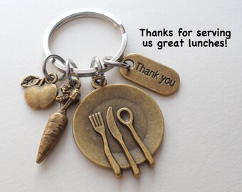 School Lunch Server Keychain Appreciation Gift Gift for - Etsy