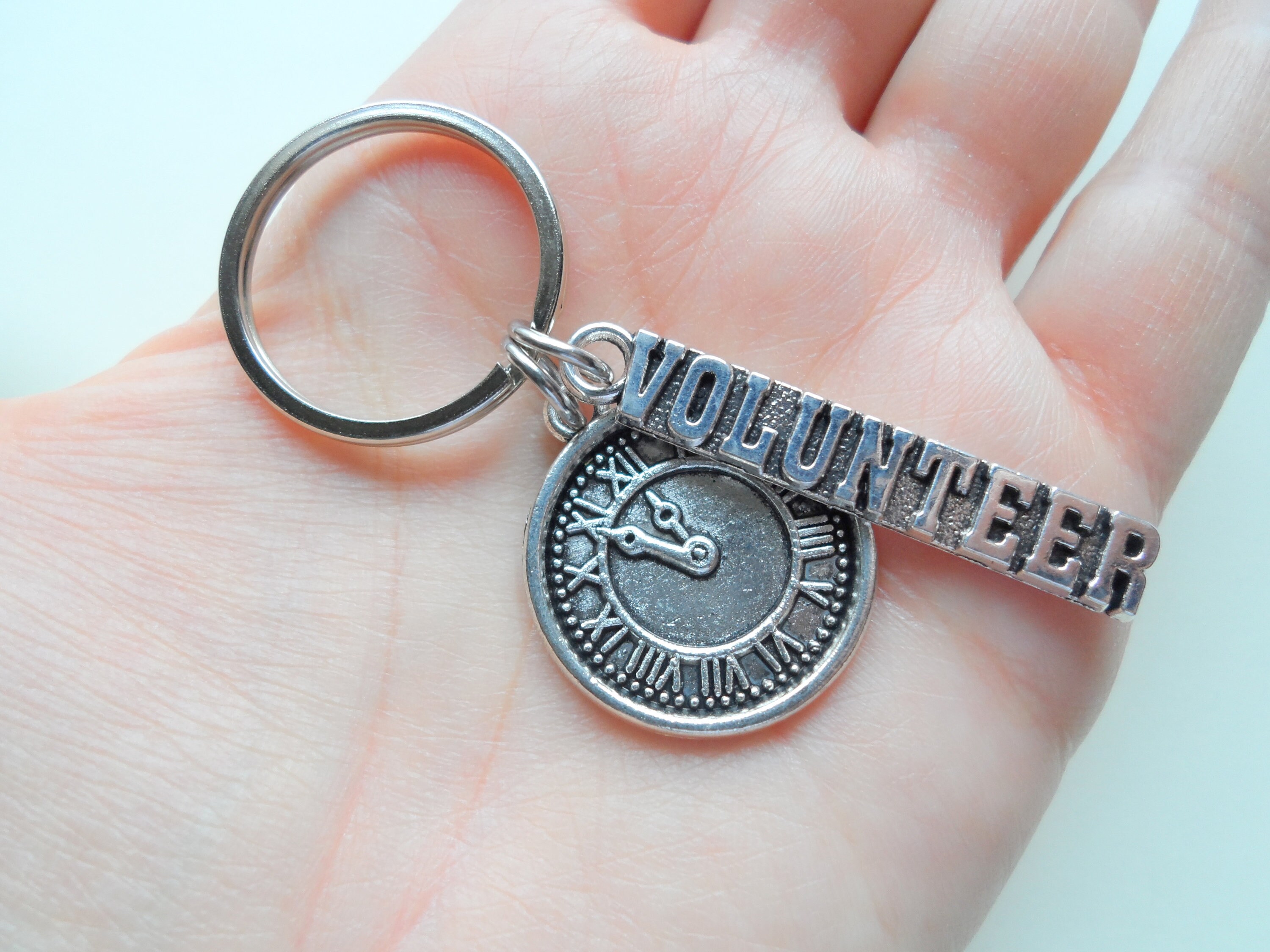Clock Volunteer Appreciation Gift Keychain Volunteer Gift - Etsy