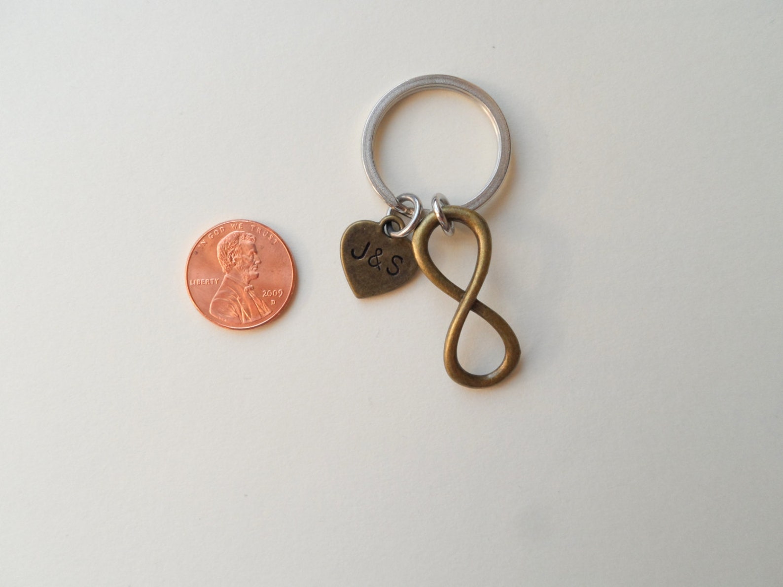 Bronze Infinity Symbol Keychain Gift Couples Anniversary - Etsy