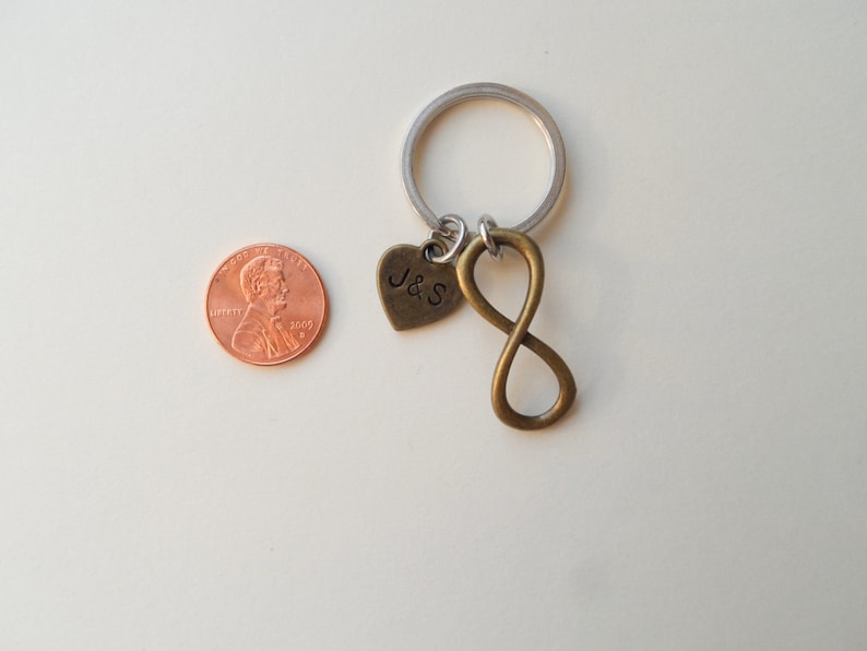 Bronze Infinity Symbol Keychain Gift Couples Anniversary - Etsy