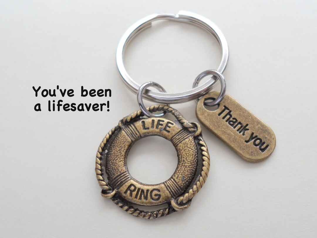Volunteer Appreciation Gift Keychain, Bronze Lifesaver Charm, Volunteer ...